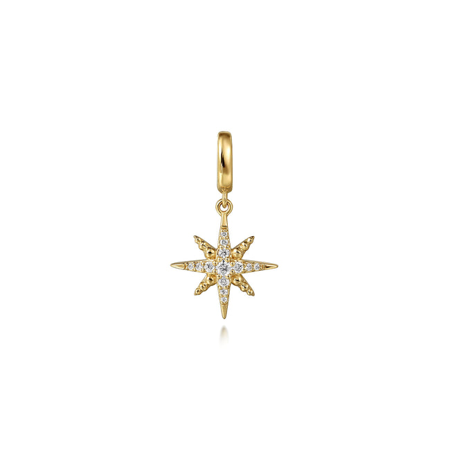 14K Yellow Gold Diamond Star Charm – Stiles Jewelers